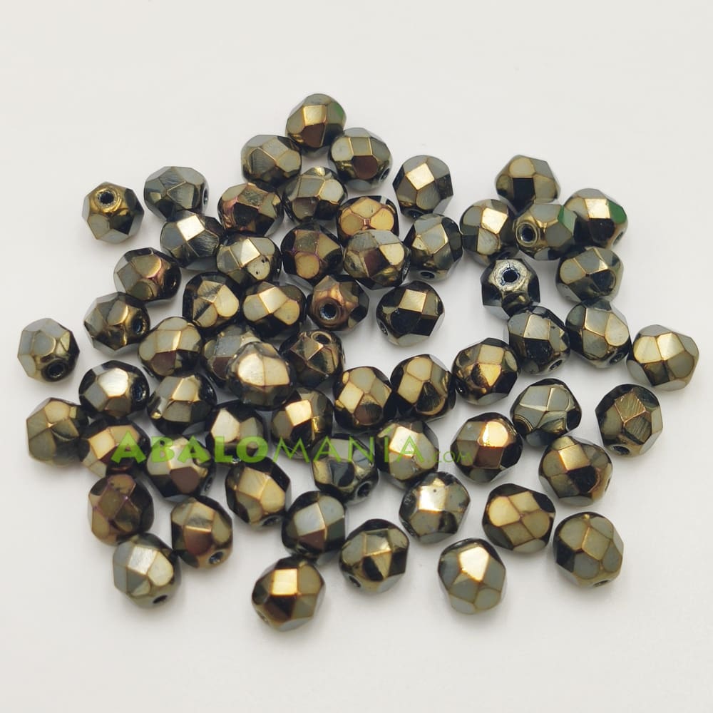 Abalomania - Facetada checa / 6mm / Color Bonce iris / Paquete de 60 ...